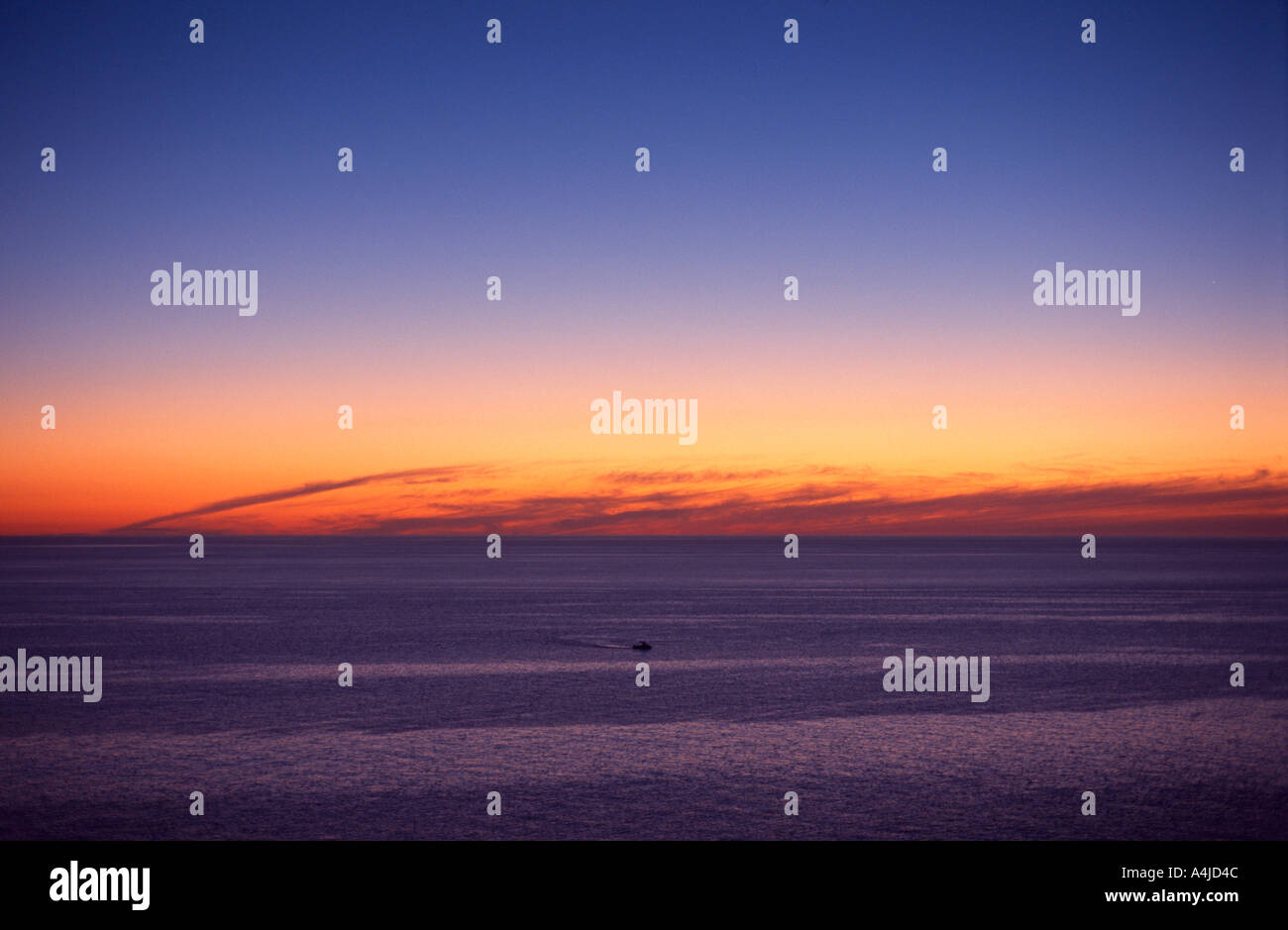 Nightfall over the sea Stock Photo - Alamy
