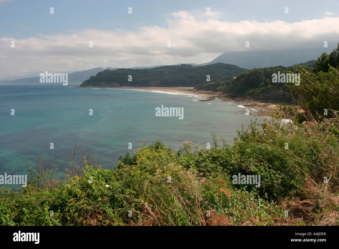 WINDSWEPT SEA AT LASTRES, NORTHERN SPAIN Stock Photo - Alamy