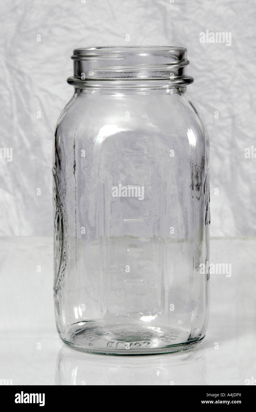 Glass Jar on White Background Stock Photo - Alamy