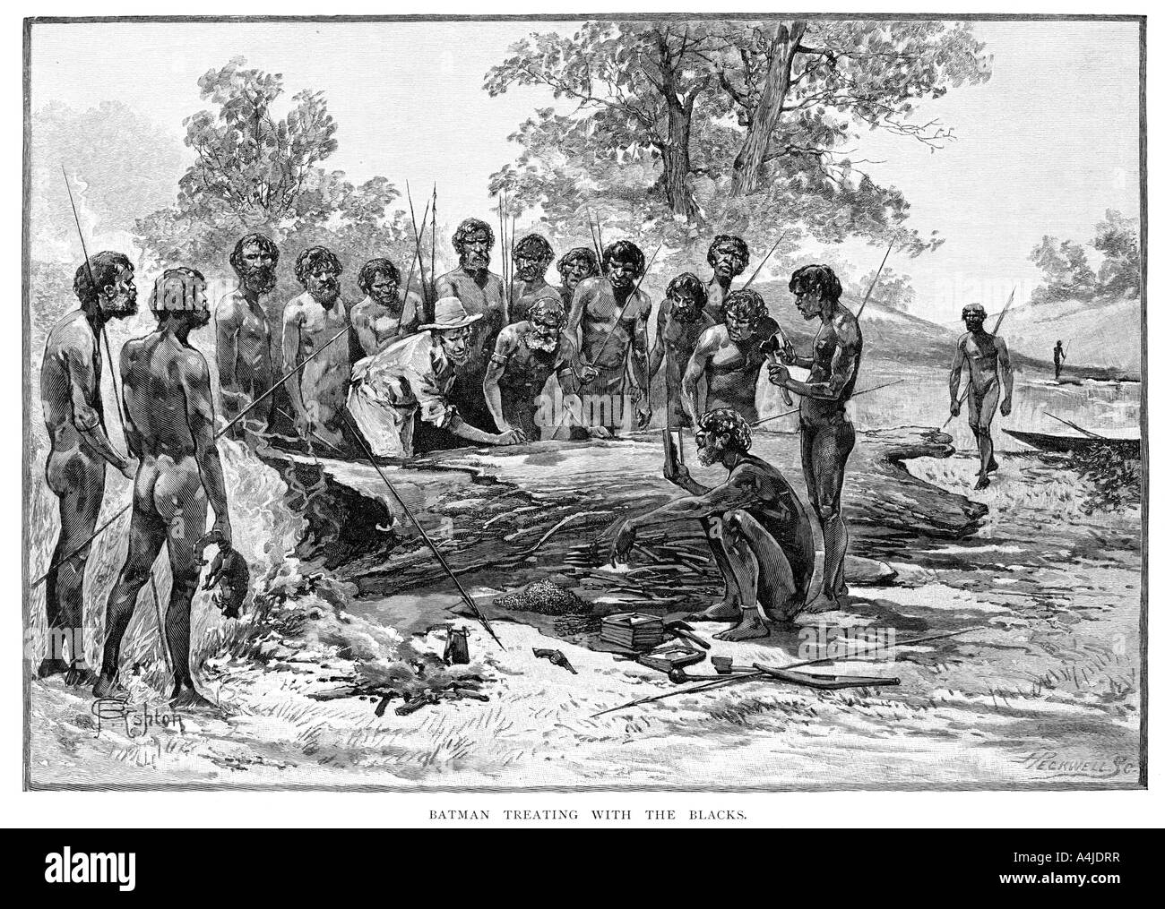 Aboriginal men australia 19th century hi-res stock photography and ...