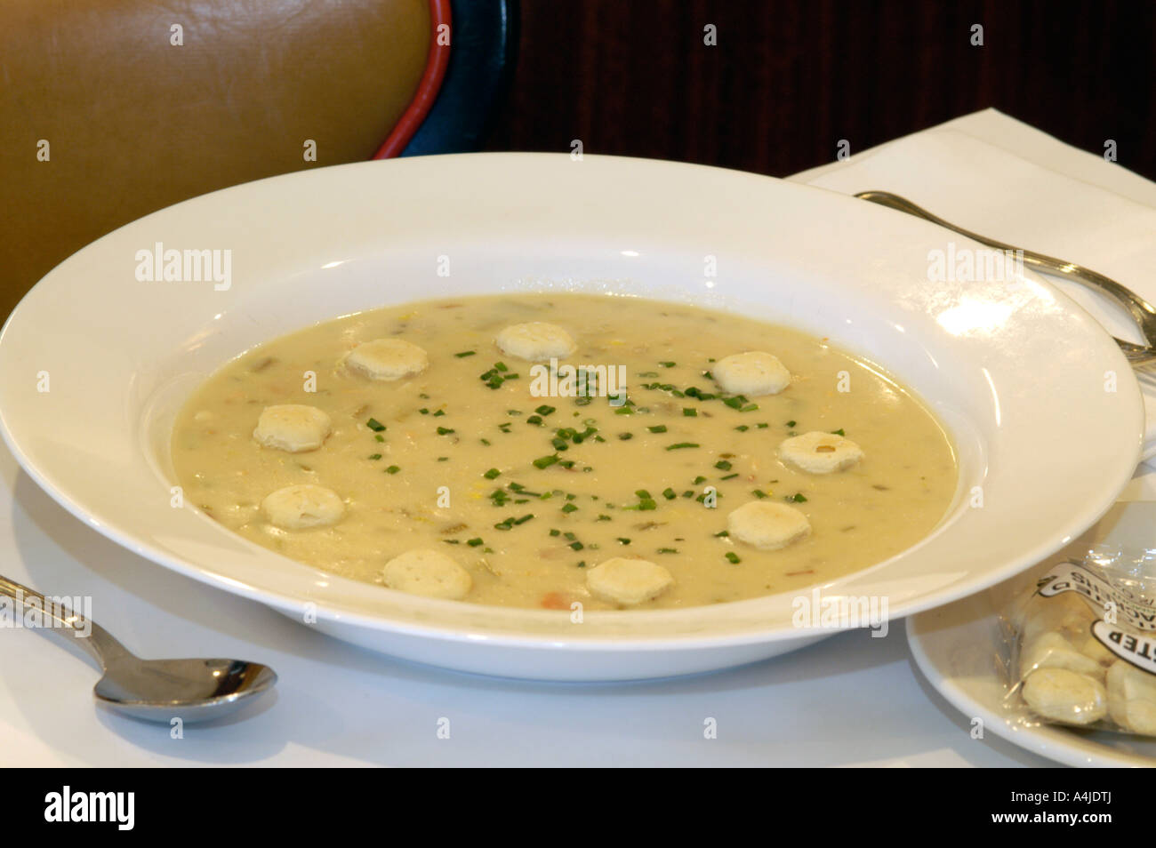 Bowl of Clam Chowder Stock Photo - Alamy