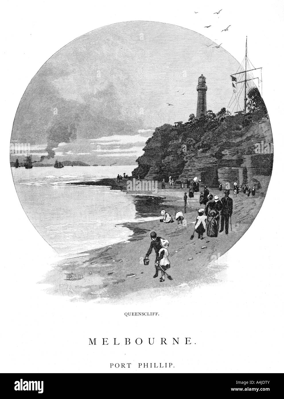 Queenscliff, Port Phillip, Victoria, Australia, 1886.Artist: Frederic B ...