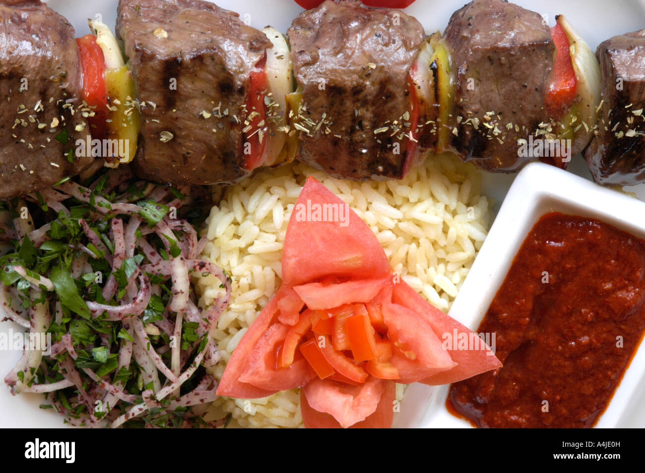 Lamb Shish Kebob Detail Stock Photo - Alamy