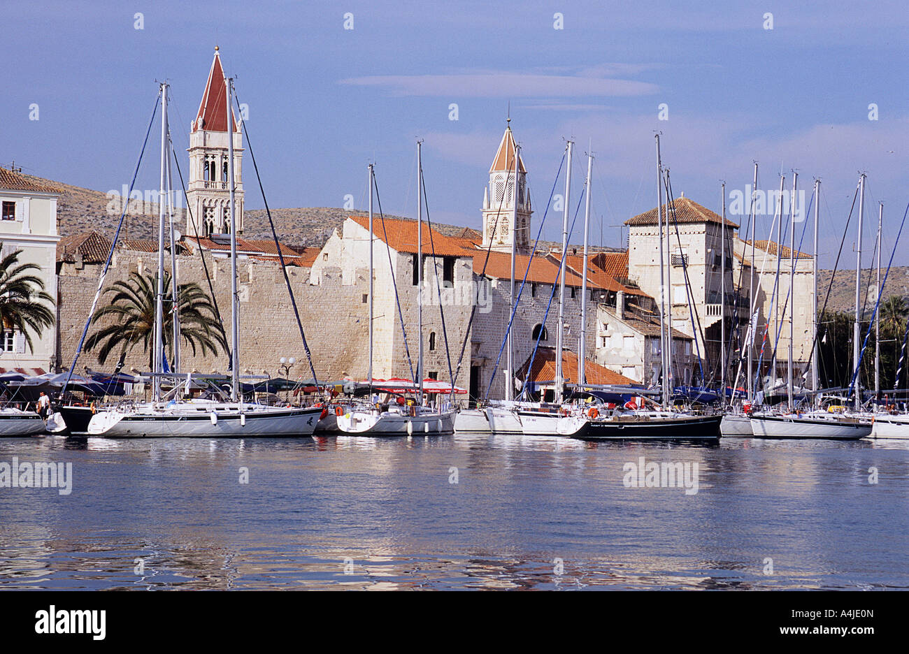 Town view and waterfront of Trogir Stock Photo - Alamy