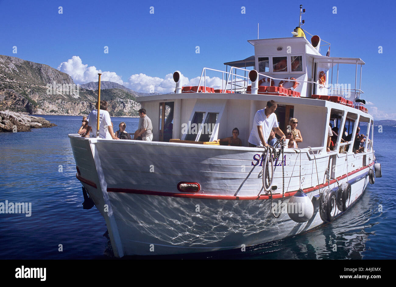 Lokrum ferry boat Dubrovnik Stock Photo - Alamy