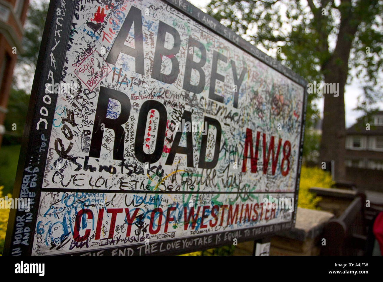 Abbey Road sign London England UK Stock Photo - Alamy