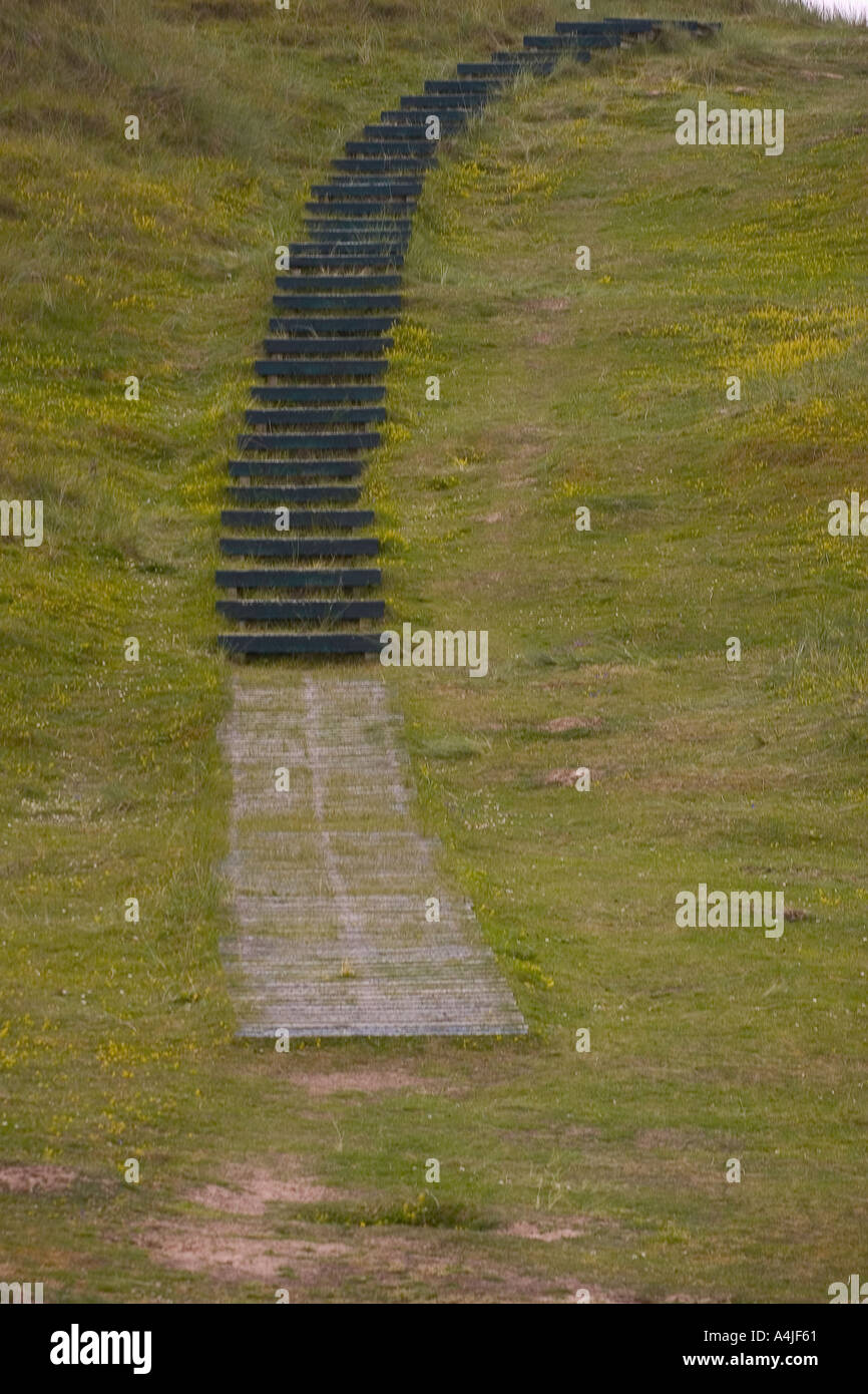 Long narrow set of stairs leading up a hill Stock Photo - Alamy