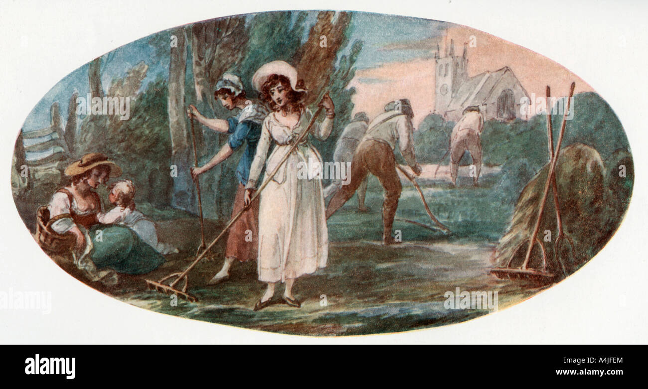 'Haymaking', (1912).Artist: William Hamilton Stock Photo - Alamy