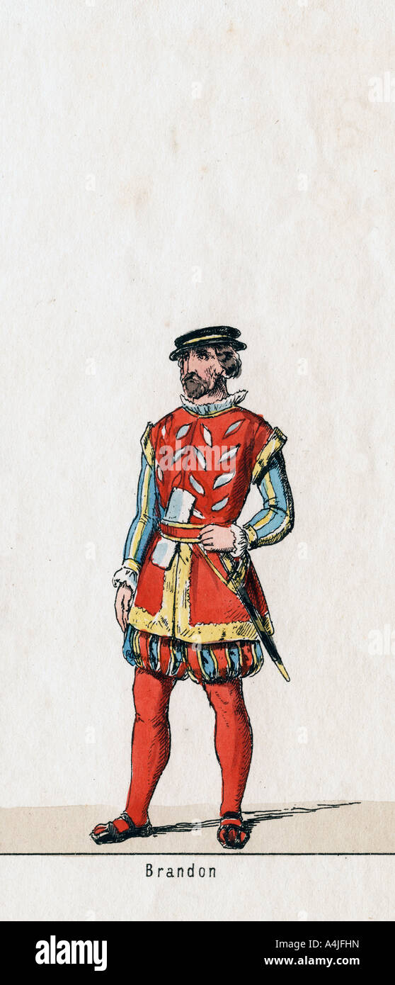 Brandon, costume design for Shakespeare's play, Henry VIII, 19th ...