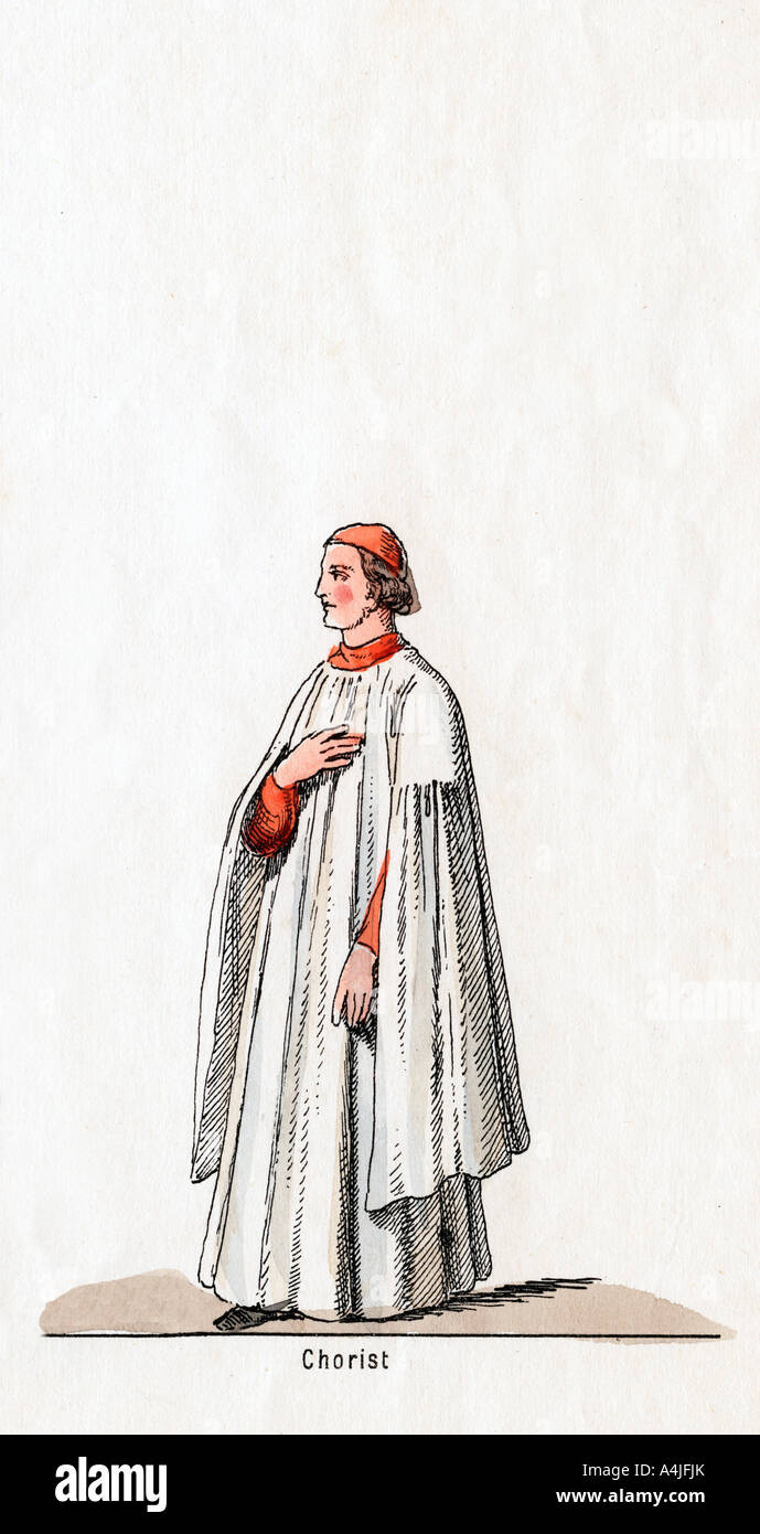 Chorister, costume design for Shakespeare's play, Henry VIII, 19th ...