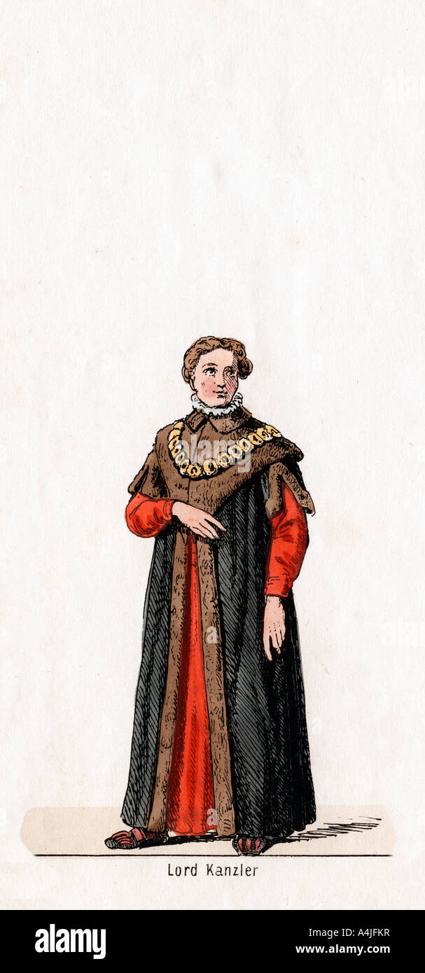 Lord chancellor, costume design for Shakespeare's play, Henry VIII ...