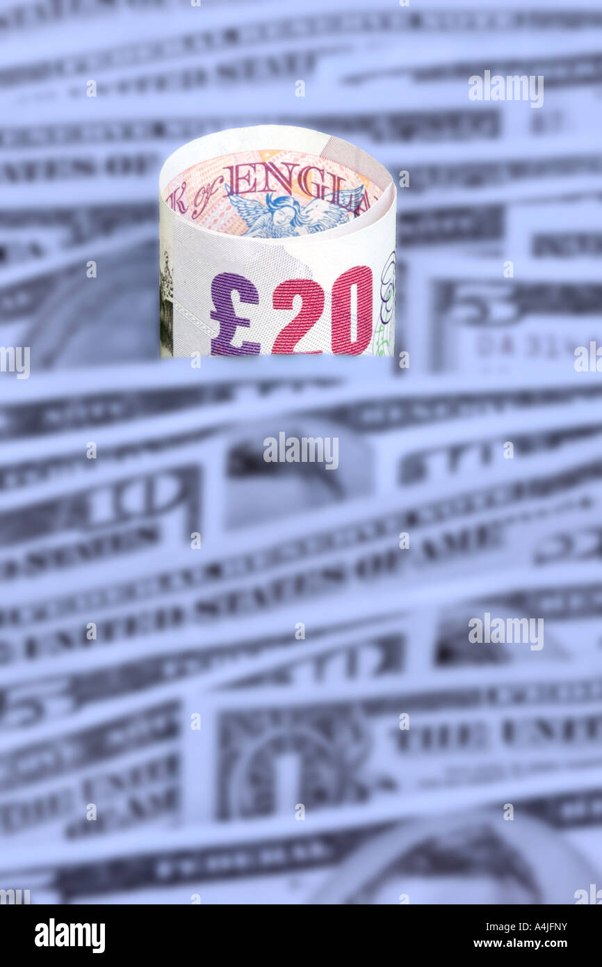 50 pound note rolled up hi-res stock photography and images - Alamy