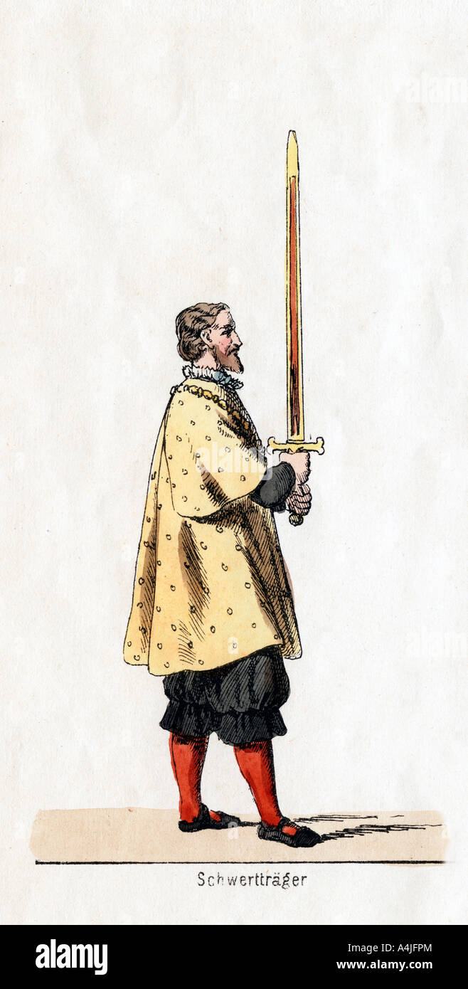 Holder of a sword, costume design for Shakespeare's play, Henry VIII ...