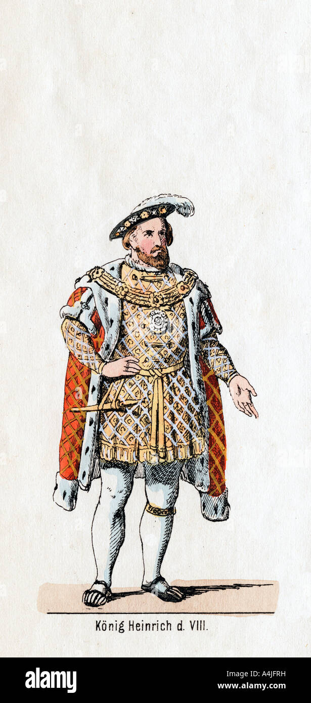 King Henry VIII of England, costume design for Shakespeare's play ...