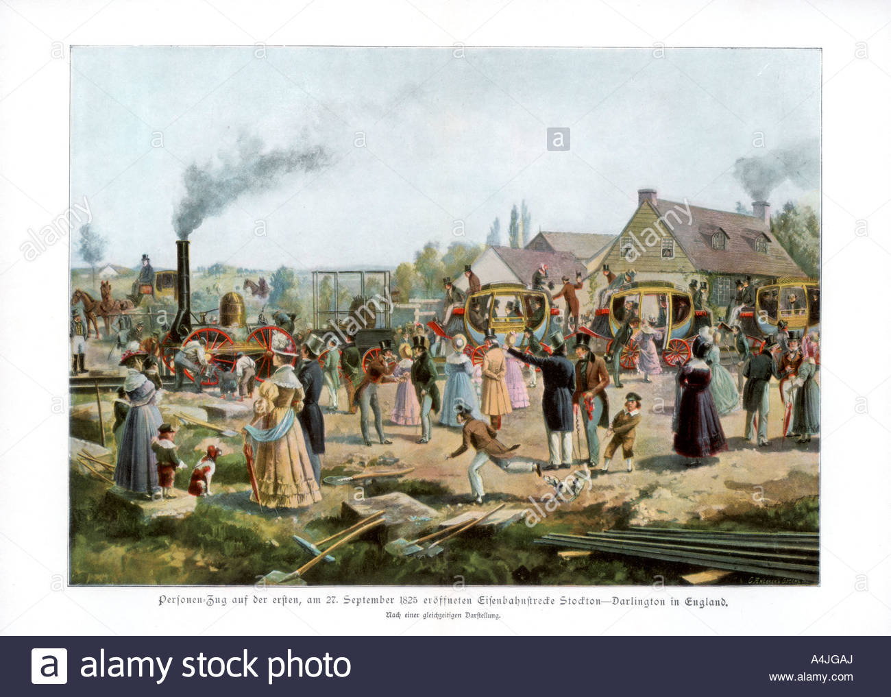 Opening Of The Stockton And Darlington Railway Stock Photos & Opening ...