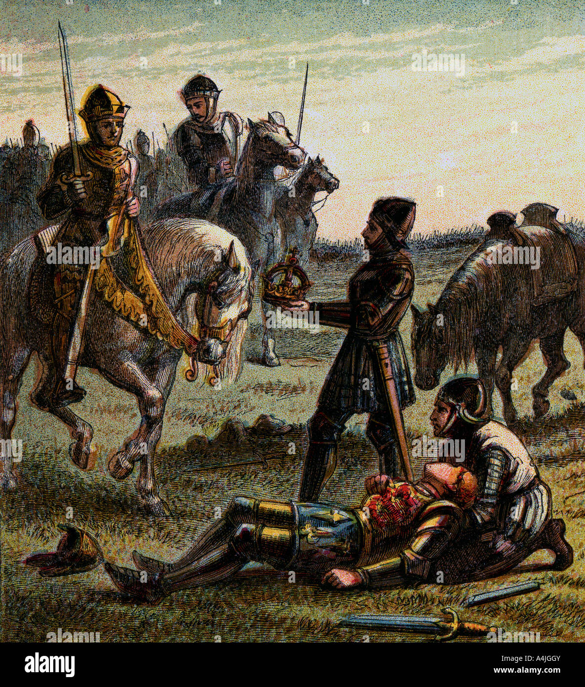 'Death Of Richard The Third', 1485, (c1850). Artist: Unknown Stock ...