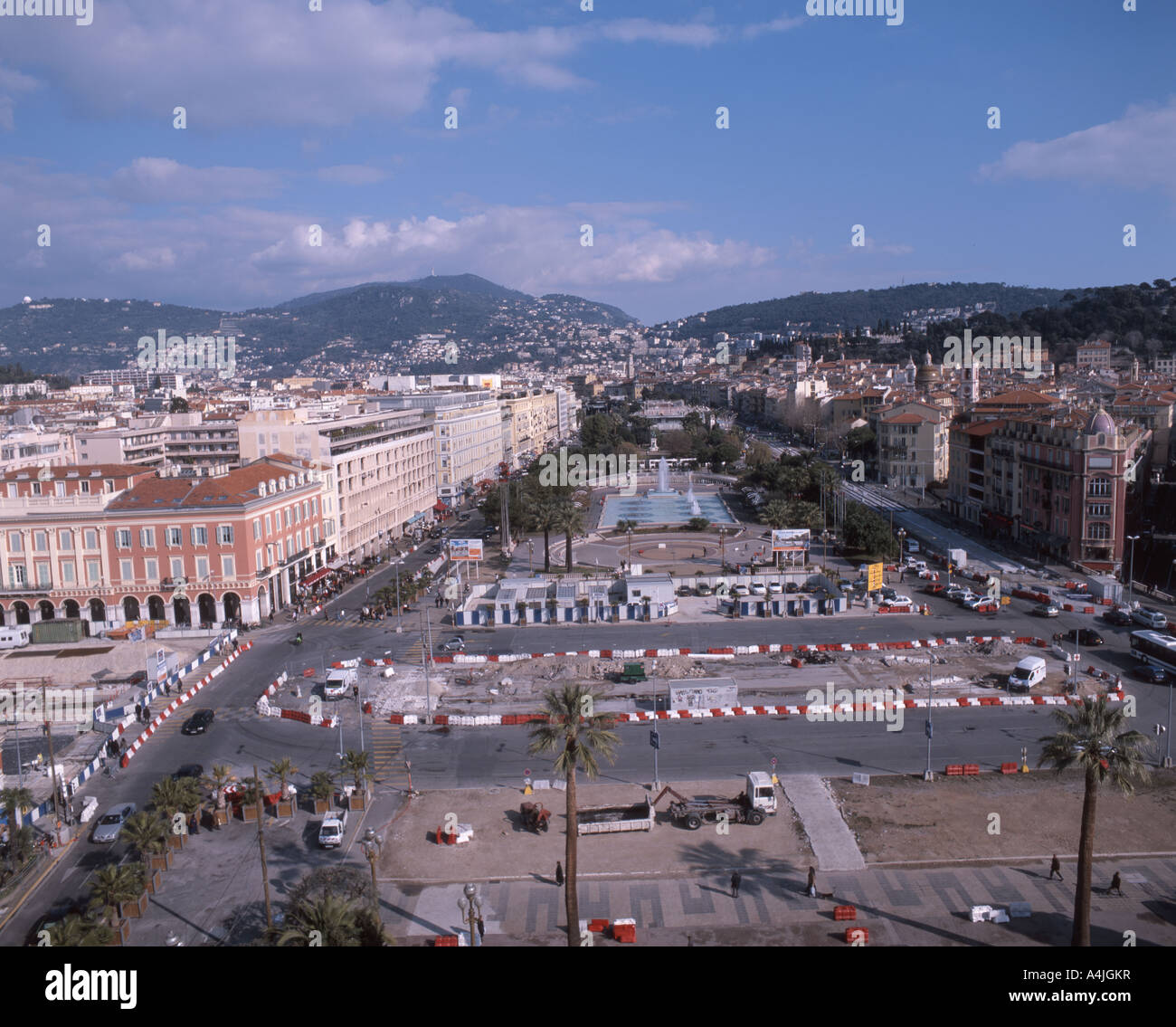 View of city from ferris wheel, Nice, Alpes-Maritimes, Provence-Alpes ...