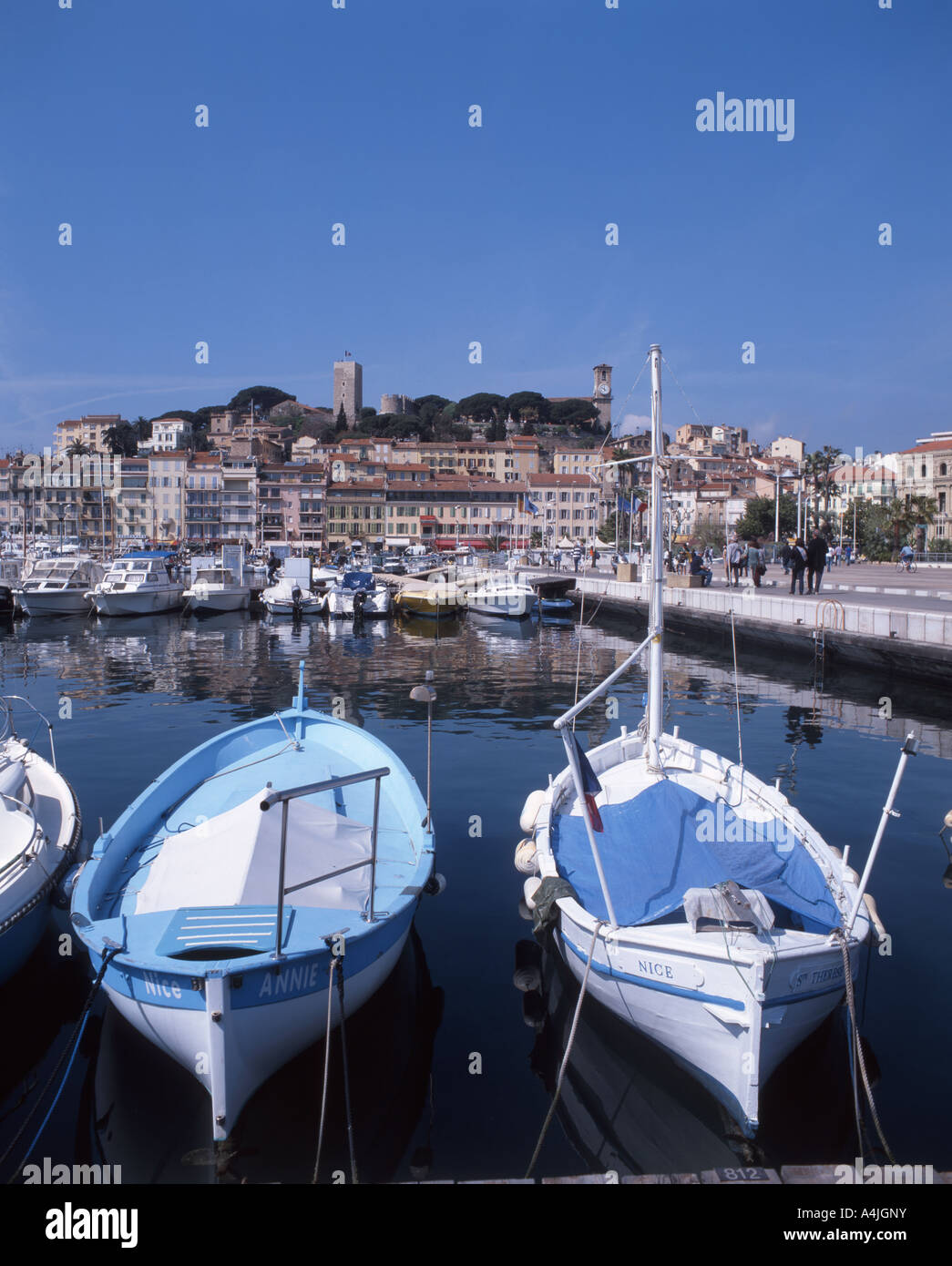 View Of Old Town And Harbour, Cannes, Provence-Alpes-Côte d'Azur ...