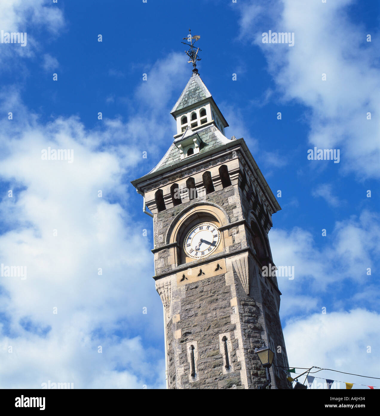 Clock tower Hay-on-Wye Powys Wales UK Stock Photo - Alamy