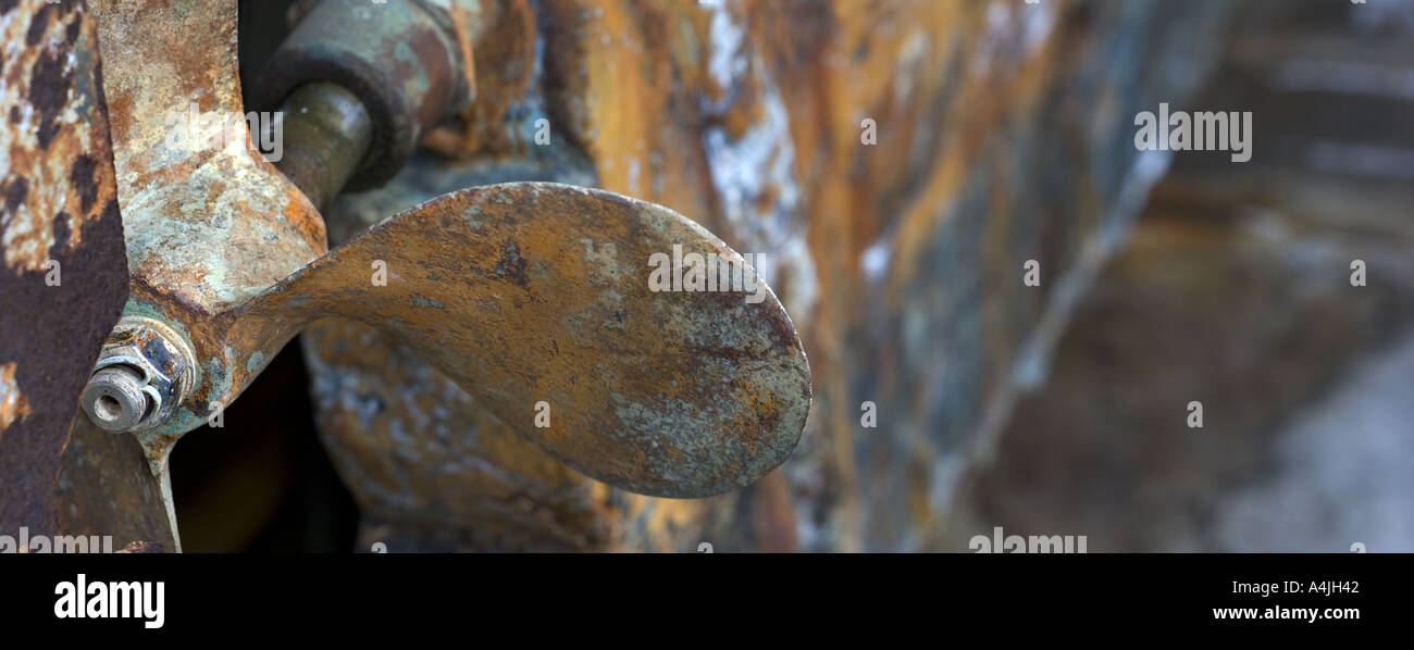 The rusting propeller of a ship in dry dock Stock Photo - Alamy