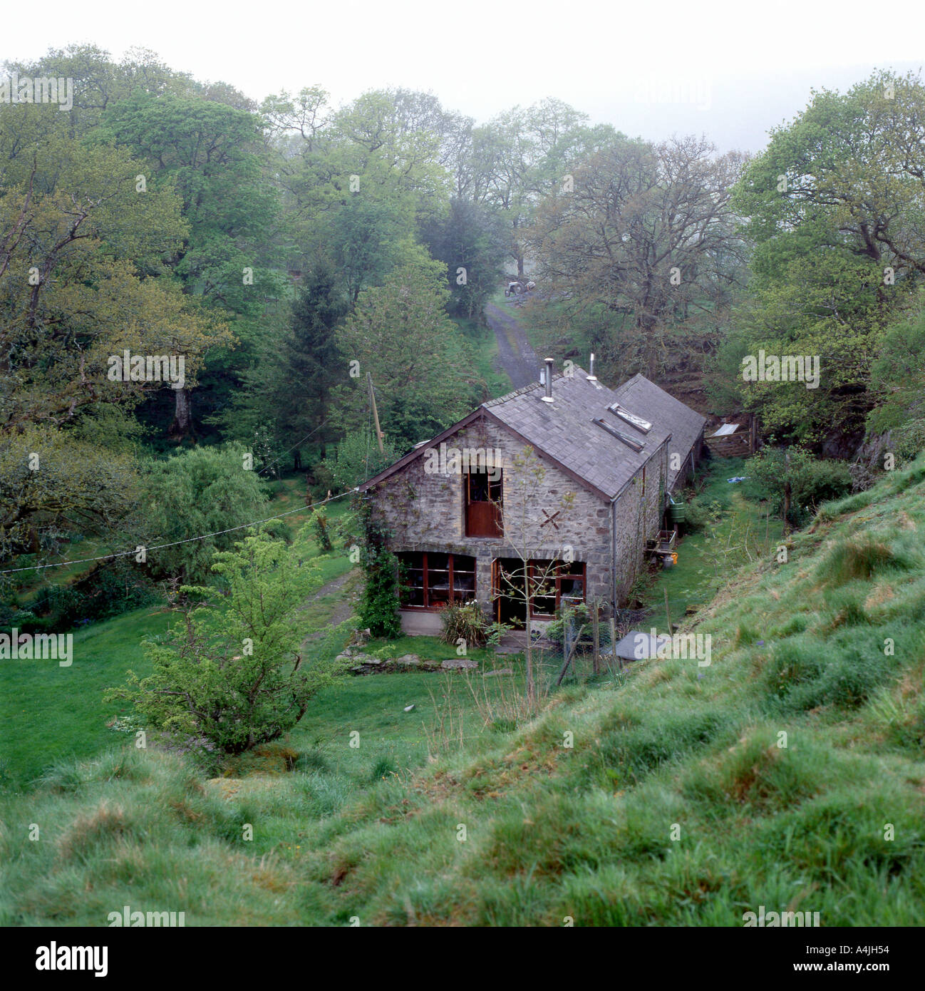 Converted barn in Carmarthenshire Wales UK Stock Photo - Alamy