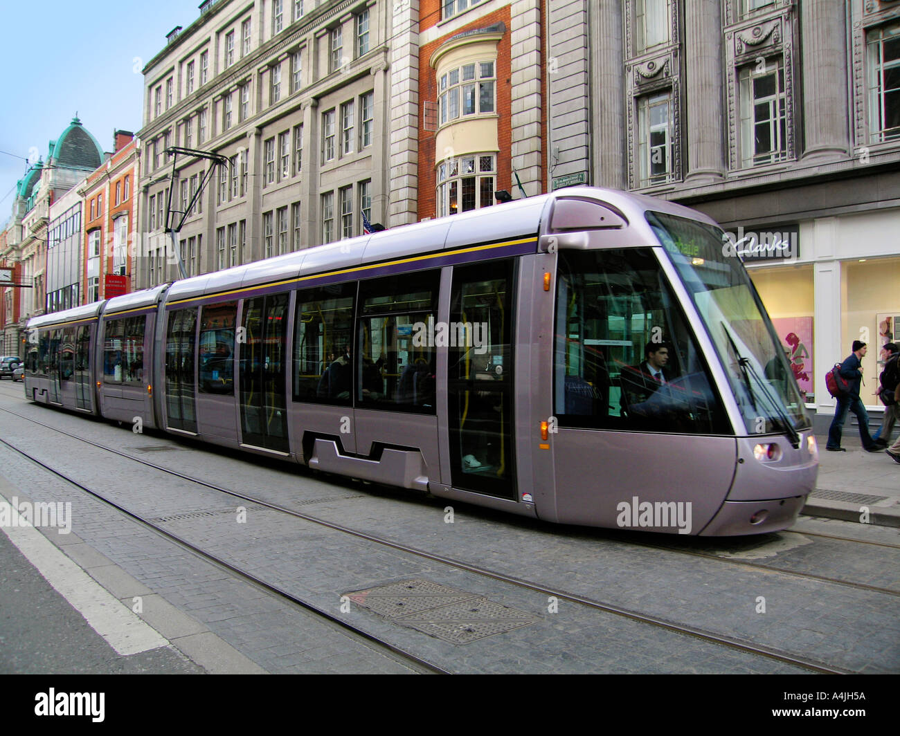 Luas Tram Abbey Street Dublin Stock Photo - Alamy