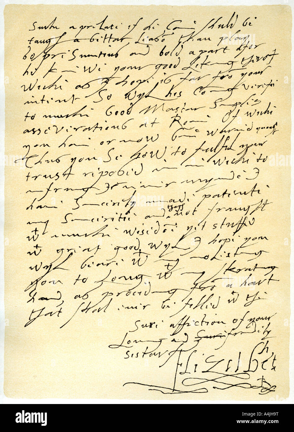 Queen Elizabeth I Letter To The Earl And Countess Of