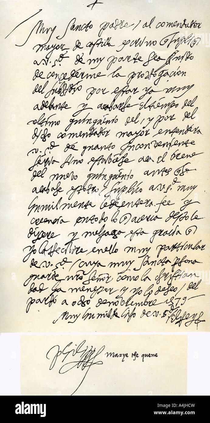 Letter from Philip II of Spain to Pope Gregory XIII, 8th November 1579 ...