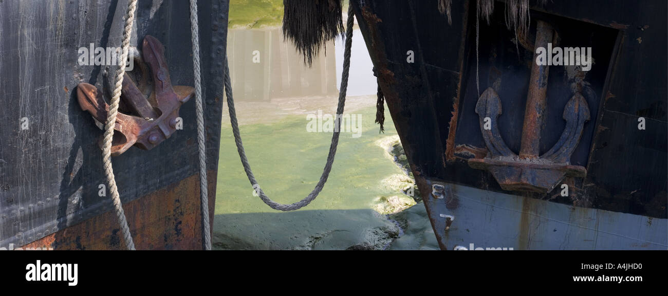 Two rusting boats Stock Photo - Alamy