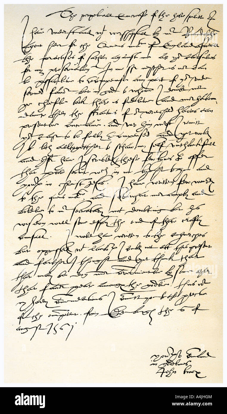 Elizabethan tudor handwriting hi-res stock photography and images - Alamy