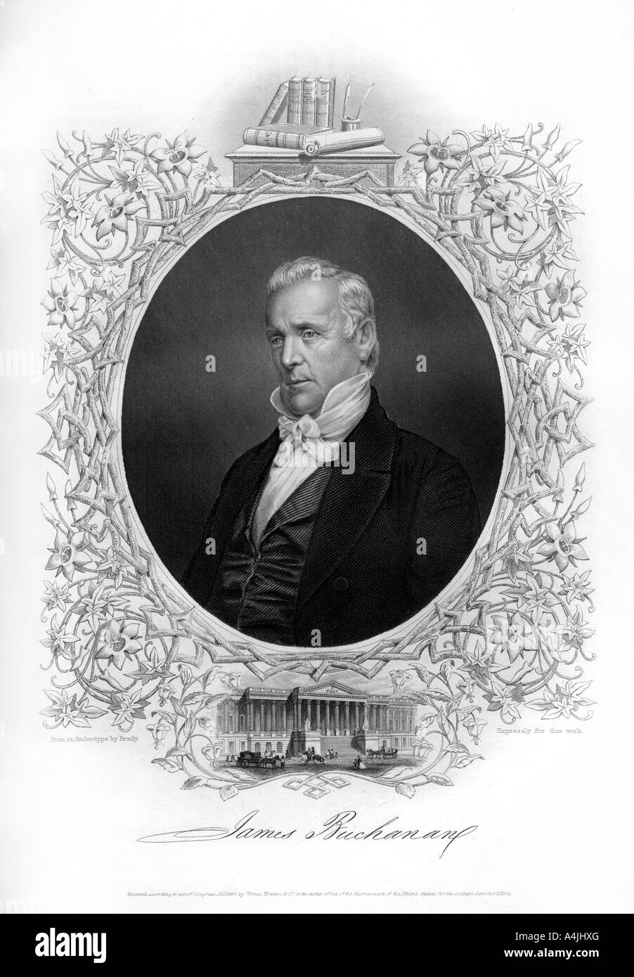 James Buchanan, 15th president of the United States, 1862-1867. Artist ...