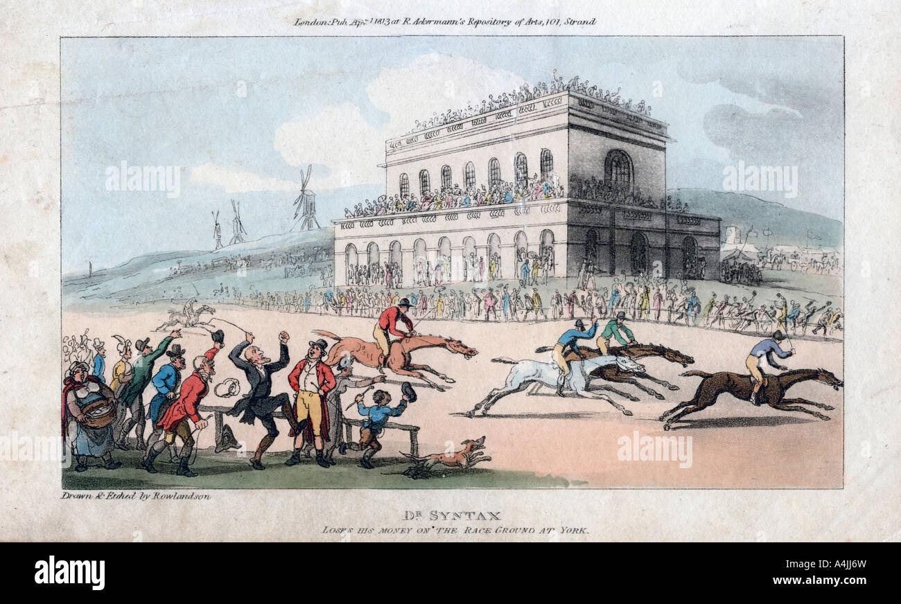 'Dr Syntax Loses his Money at the Race Ground at York', 1813.Artist ...