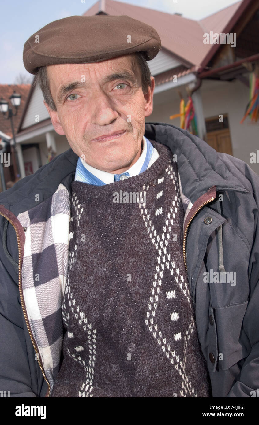 Polish man, Palm Sunday celebrations, Lipnica Murowana, Poland 2003 ...
