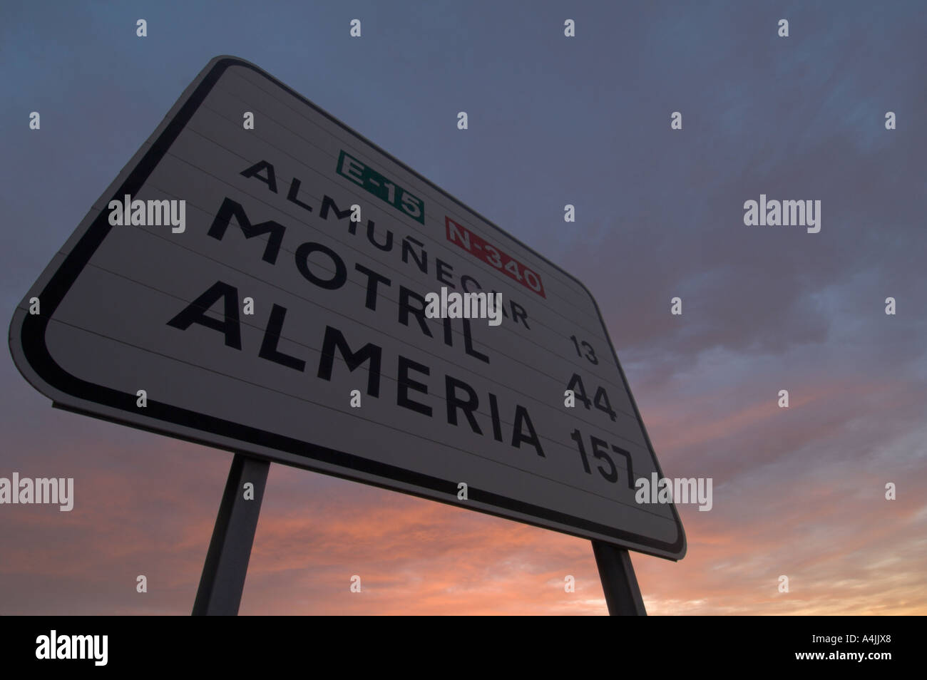 Spain motorway sign hi-res stock photography and images - Alamy