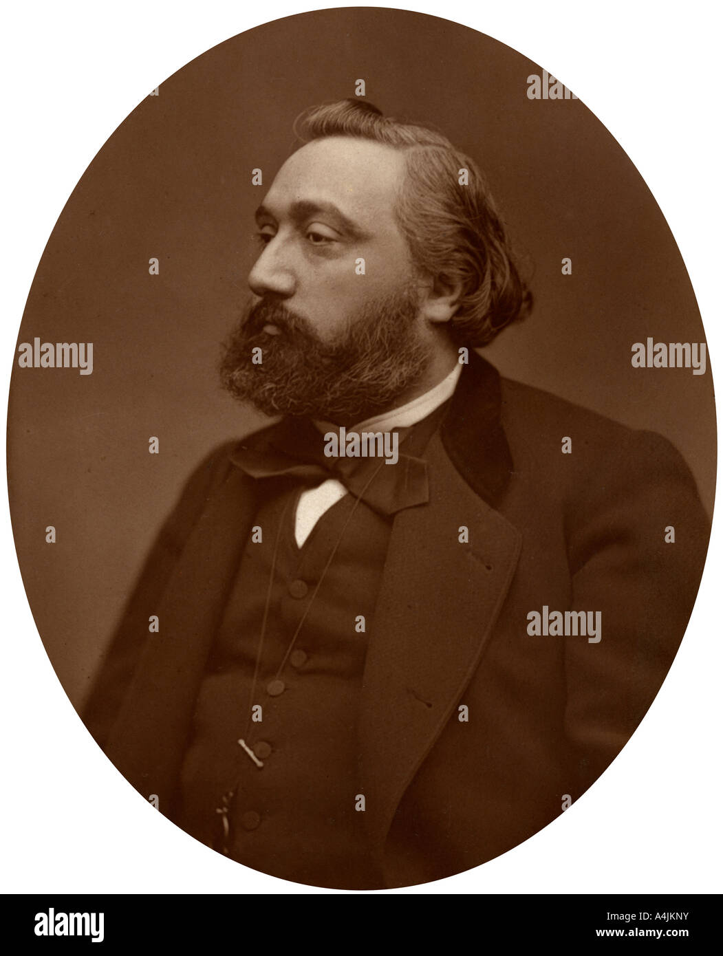 Leon Gambetta, French statesman, 1882.Artist: Lock & Whitfield Stock ...