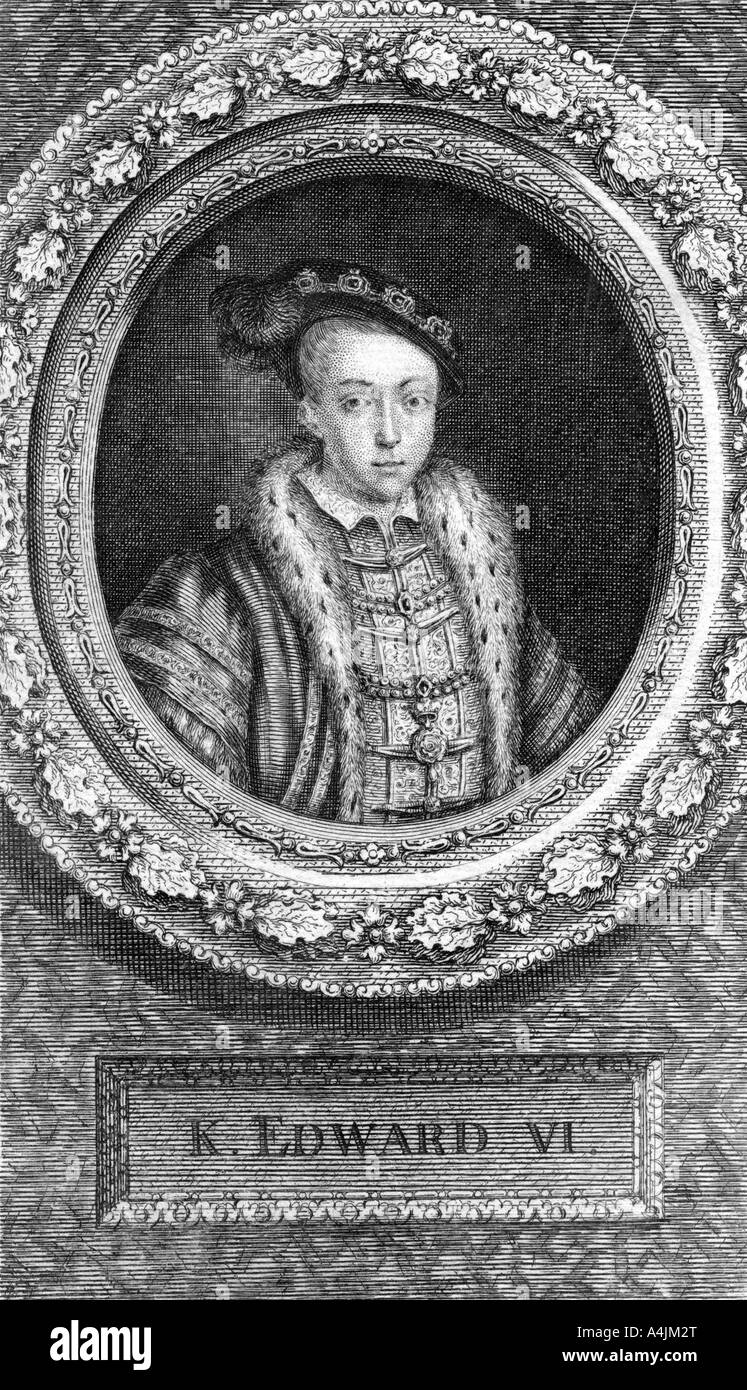 Edward VI, King of England, (18th century).Artist: George Vertue Stock ...