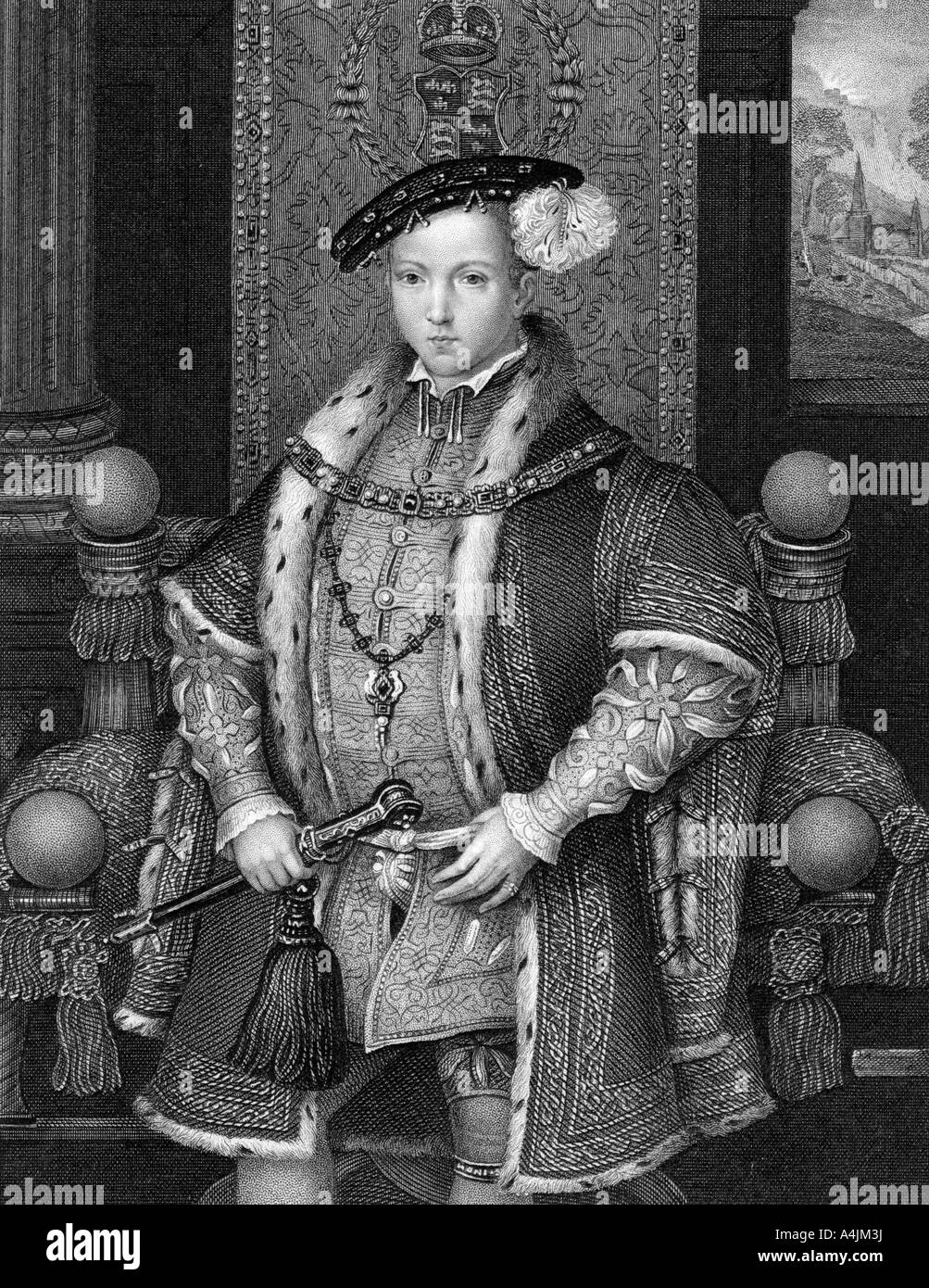 Edward VI, King of England, (19th century).Artist: Henry Thomas Ryall ...
