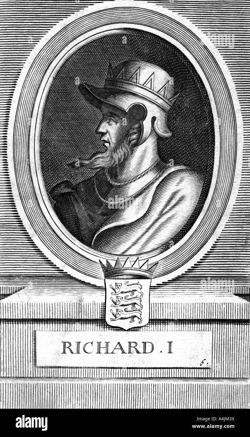 Richard I King of England, (19th century). Artist: Unknown Stock Photo ...