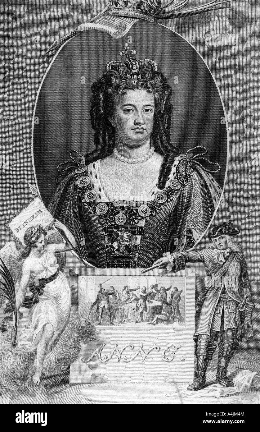 Anne, Queen of Great Britain, (1790).Artist: James Neagle Stock Photo ...