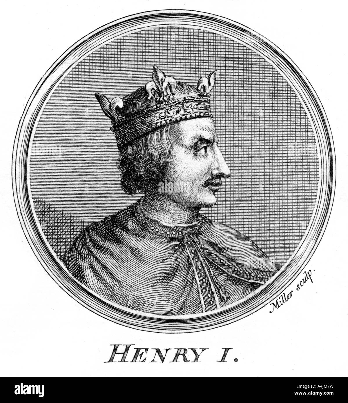 Henry I, King of England.Artist: Miller Stock Photo - Alamy
