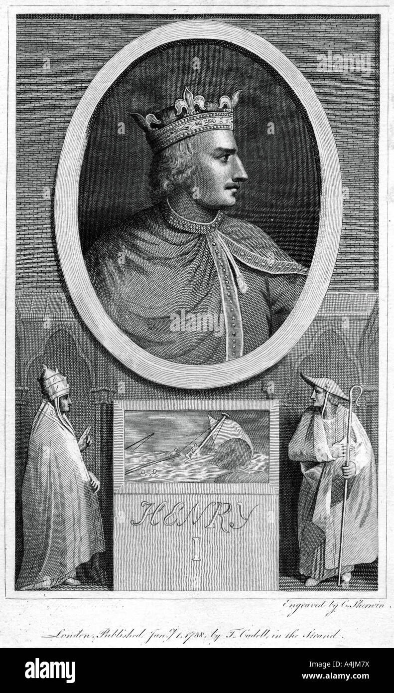 Henry I, King of England, (1788).Artist: Charles Sherwin Stock Photo ...