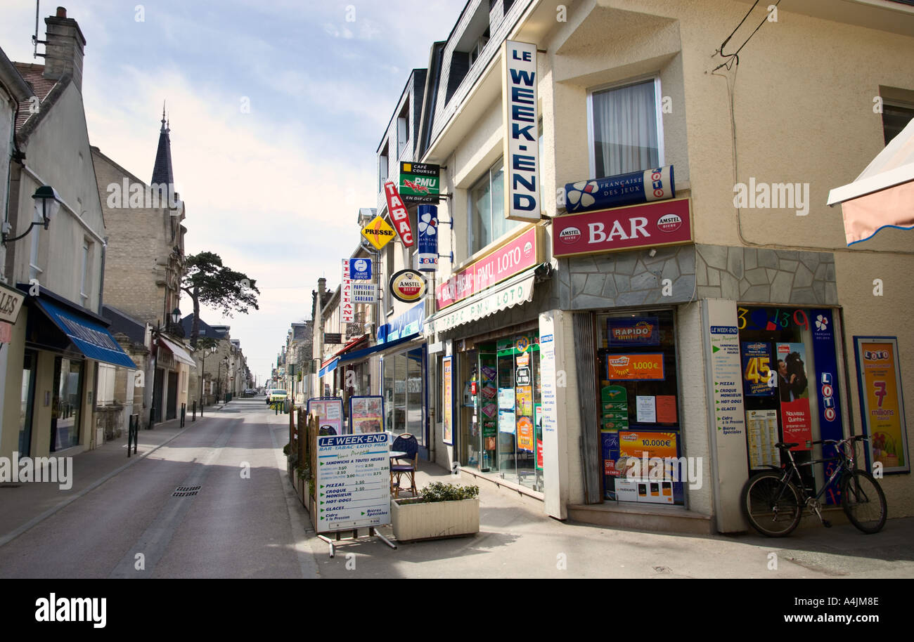 Town centre Luc Sur Mer Normandy France Stock Photo - Alamy