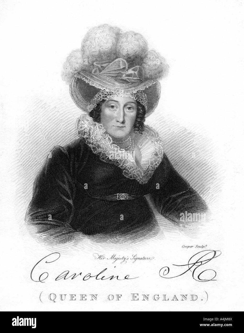 Caroline Amelia Elizabeth of Brunswick, Queen of George IV, 19th ...