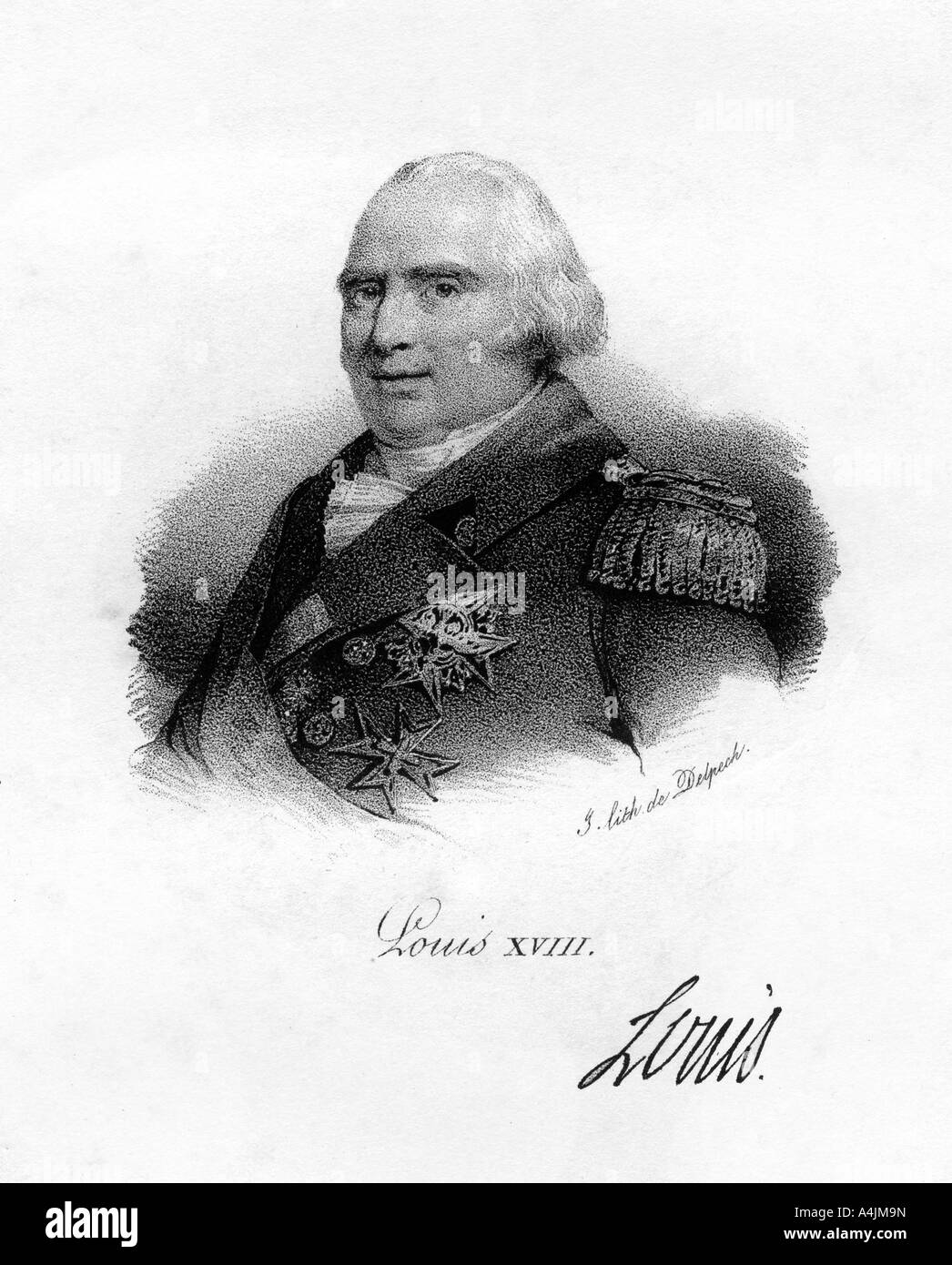 Louis xviii king Black and White Stock Photos & Images - Alamy