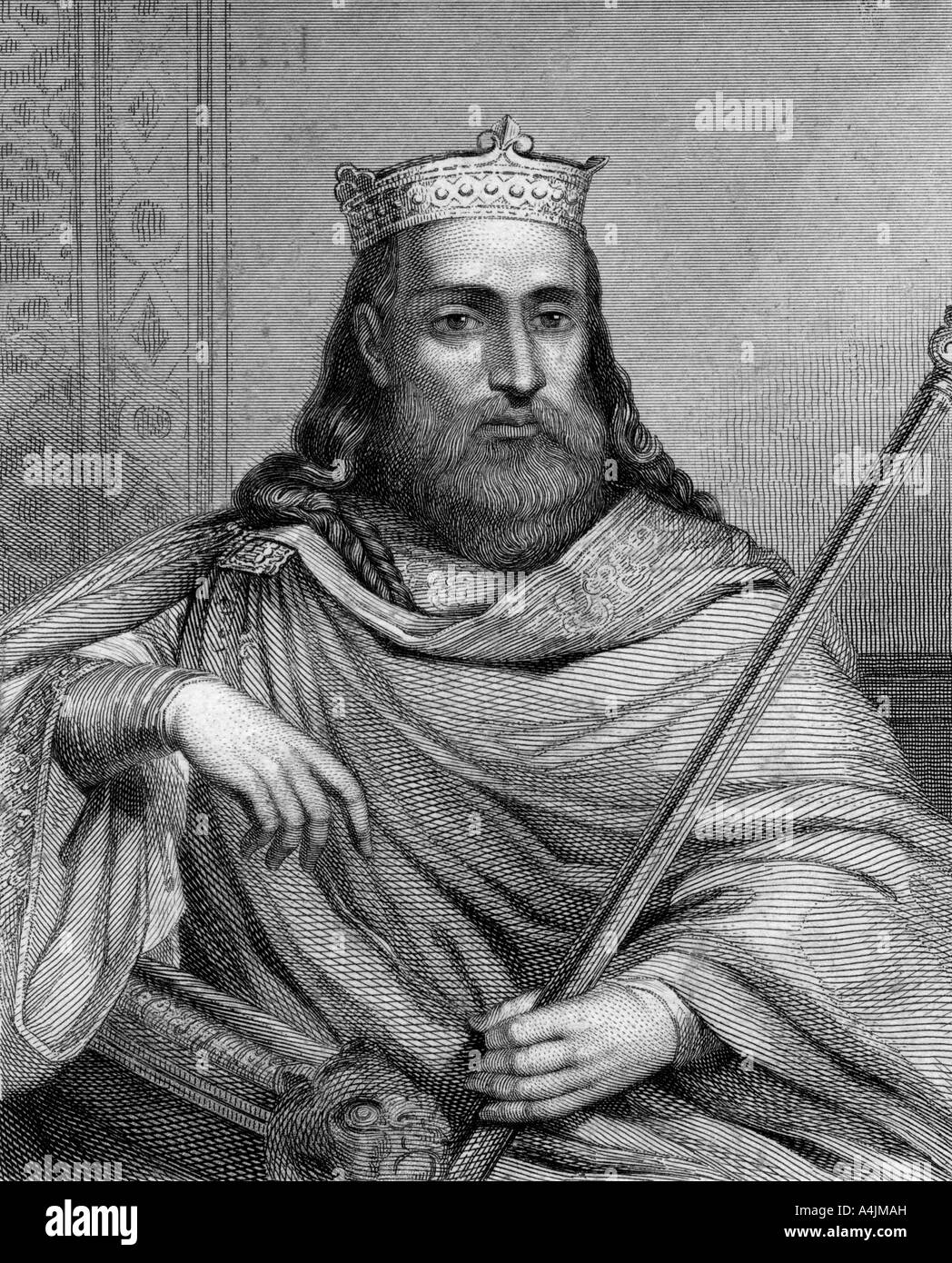 King Clotaire I of the Franks, (19th century).Artist: Weber Stock Photo ...