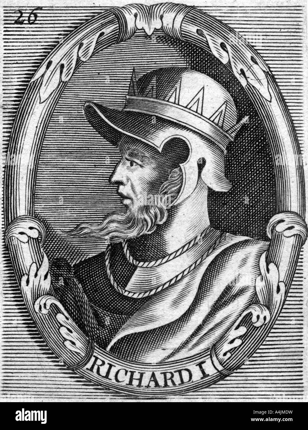Richard I, King of England. Artist: Unknown Stock Photo - Alamy