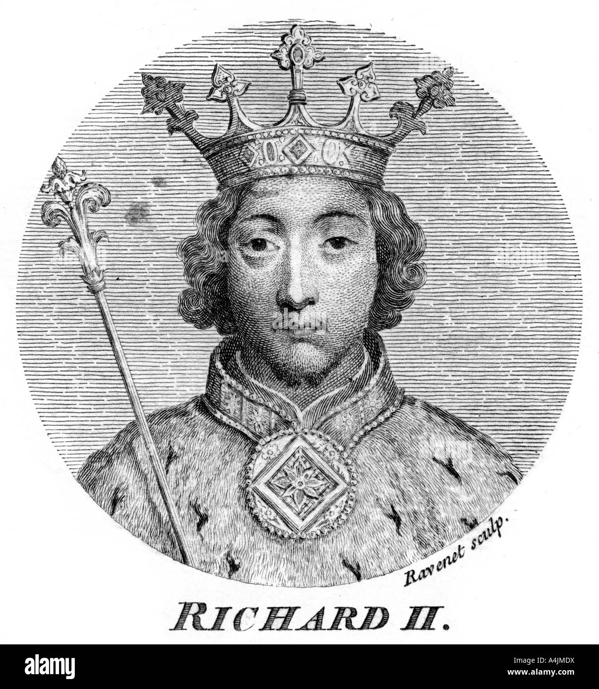 Richard II, King of England.Artist: Ravenet Stock Photo - Alamy