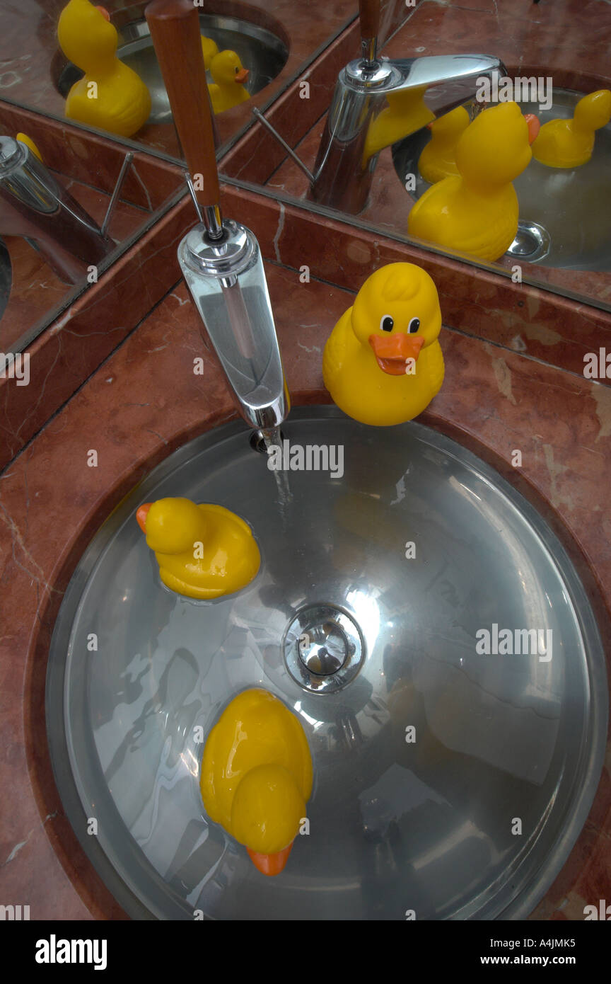 Bath Ducky toys family enjoying one day at the pool Stock Photo - Alamy