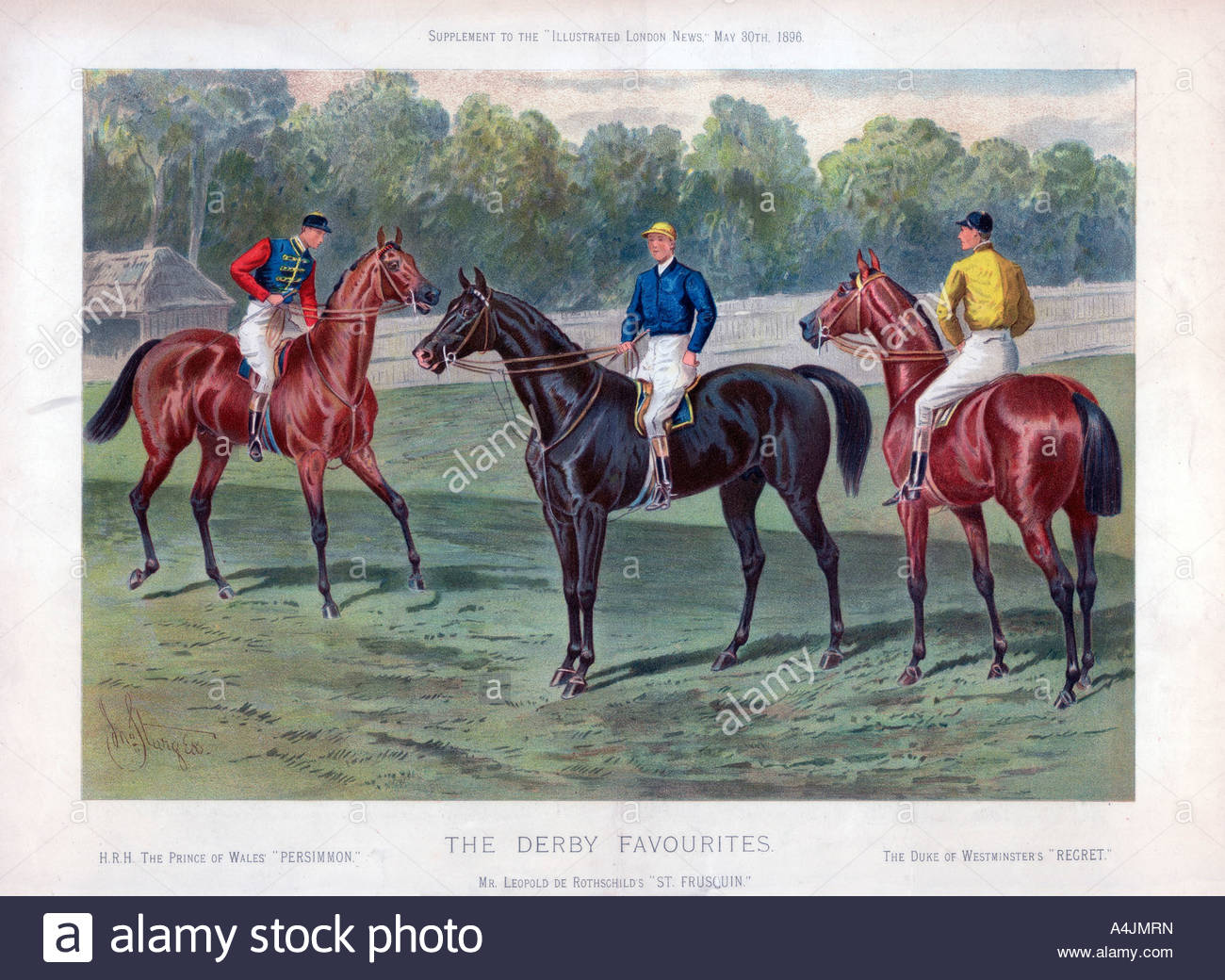 Derby Race 19th Century Stock Photos & Derby Race 19th Century Stock ...