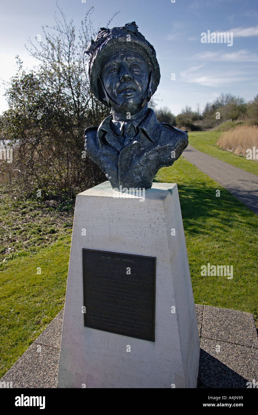 Bronze statue of Major John Howard Pegasus Bridge, Normandy, France ...